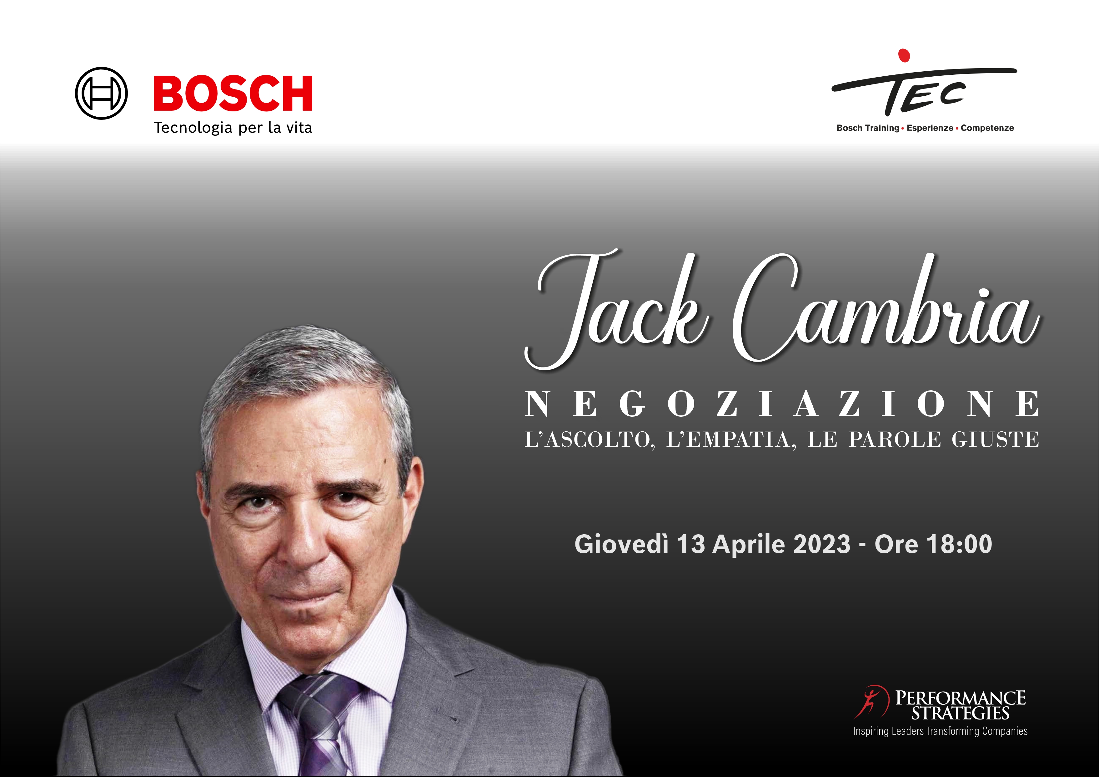 Jack Cambria svela le tecniche vincenti della negoziazione - Bosch ...